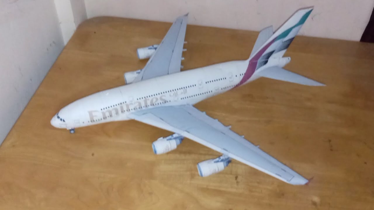 1000 Subscriber Special Emirates Airbus A380 800 New Livery Papercraft
