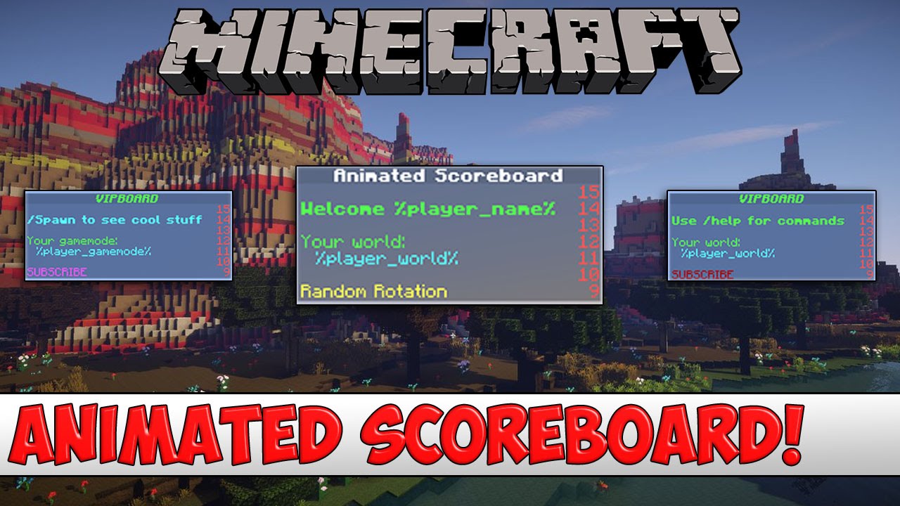 Minecraft Plugin Tutorial Animated Scoreboard Youtube