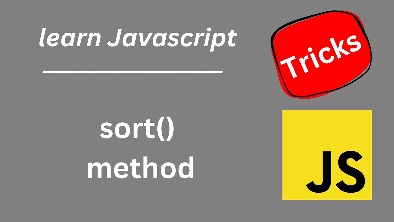 Javascript Sort Method Trick Of Comparison شرح Youtube