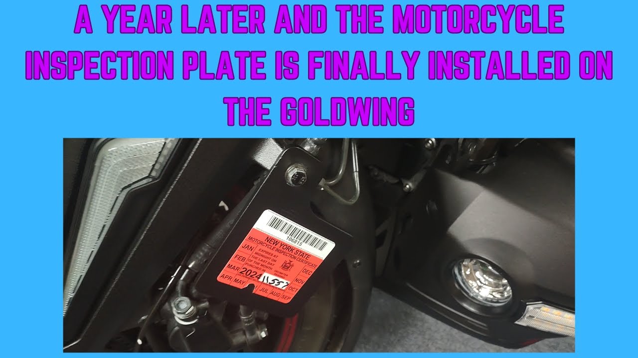 A Year Later And The Motorcycle Inspection Plate Is Finally Installed
