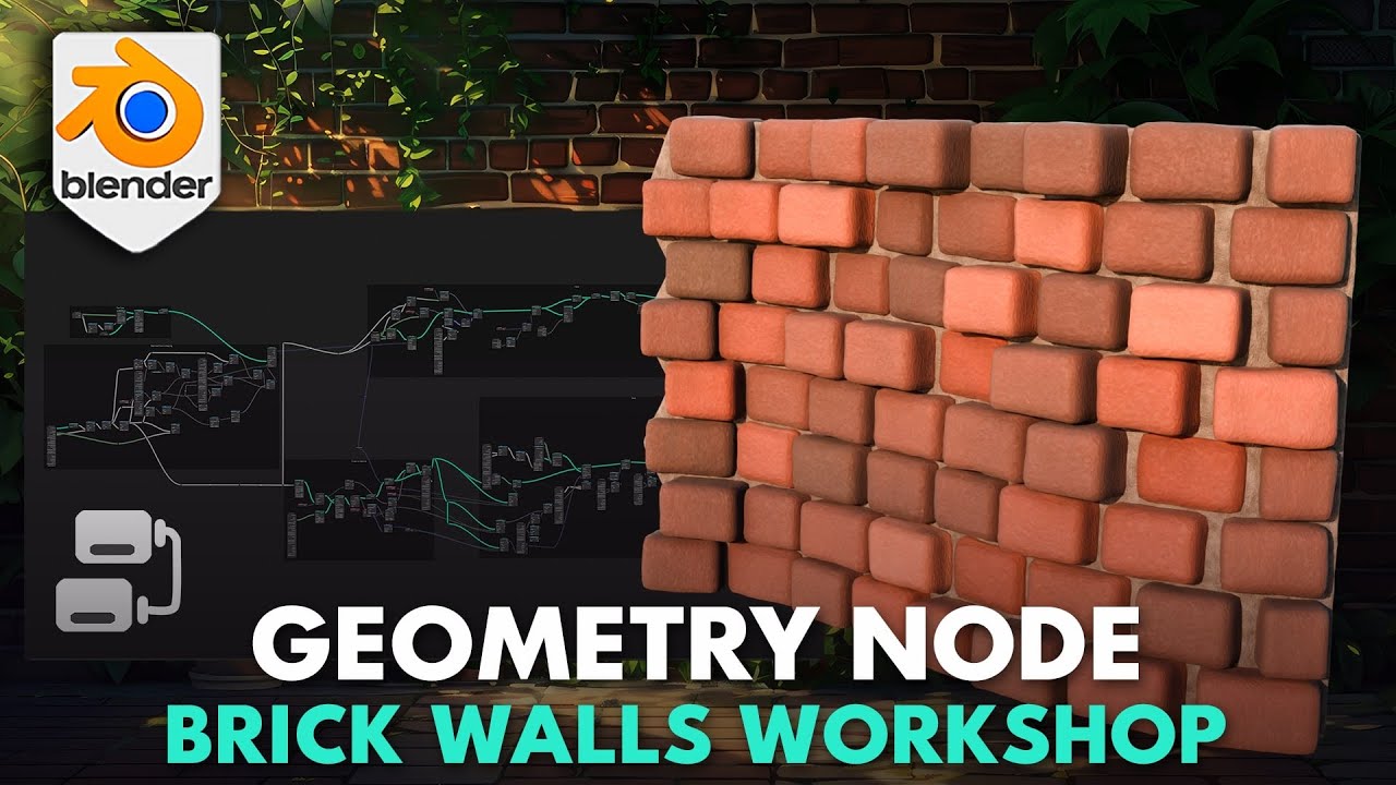 Blender Basics Geometry Node Brick Walls Workshop Youtube