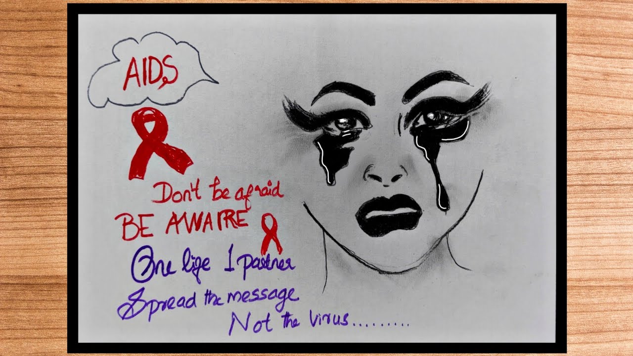 Poster Design Drawing Poster Aid Awareness Slogans At John Bing Blog