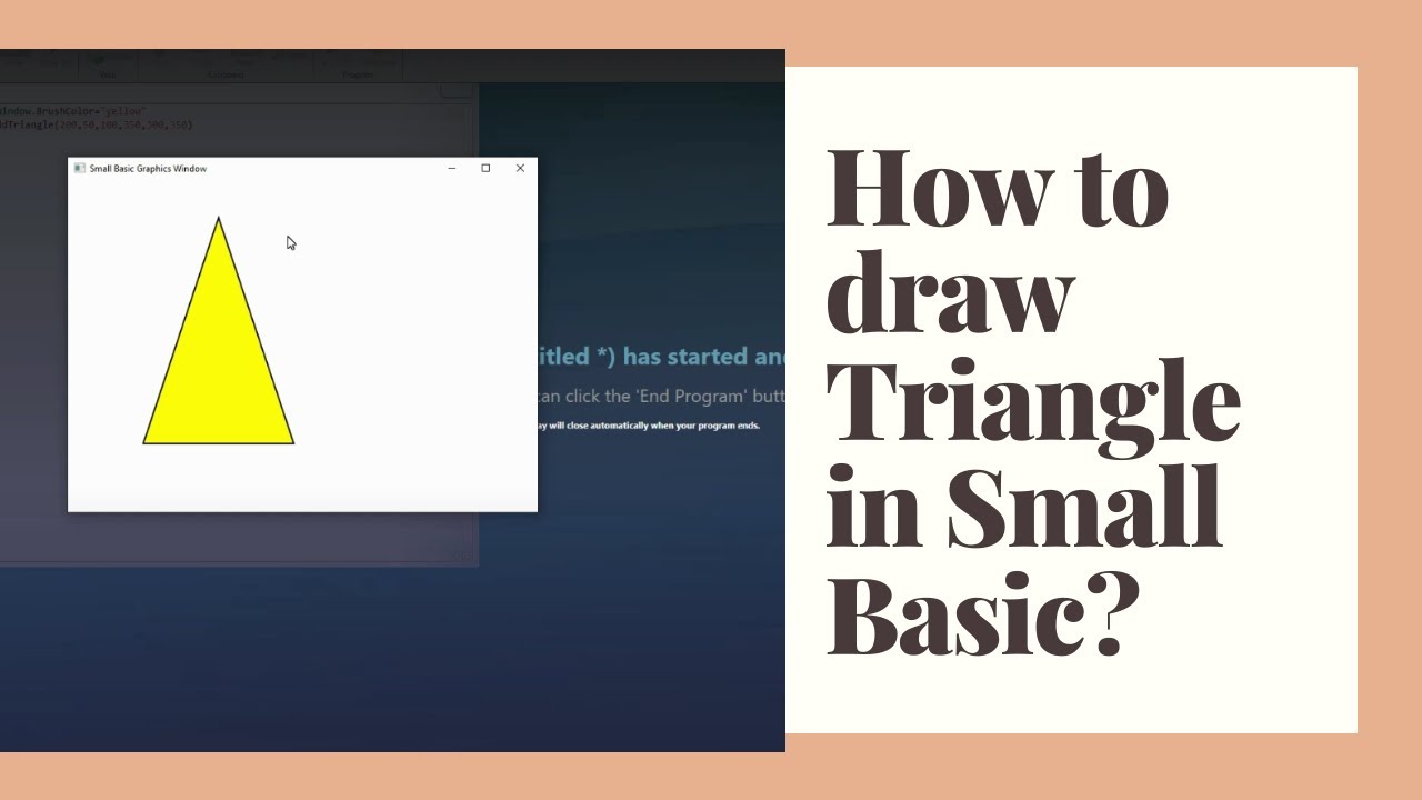 Learn How To Draw A Triangle In Small Basic Step By Step Tutorial