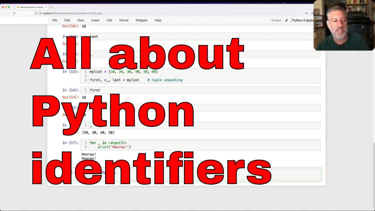 Python Identifiers Rules And Conventions Youtube