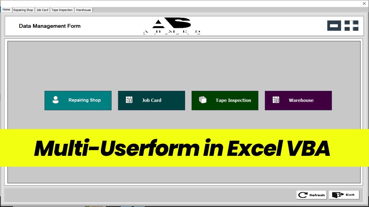 Advance Multi Userform In Excel Vba Userform Youtube
