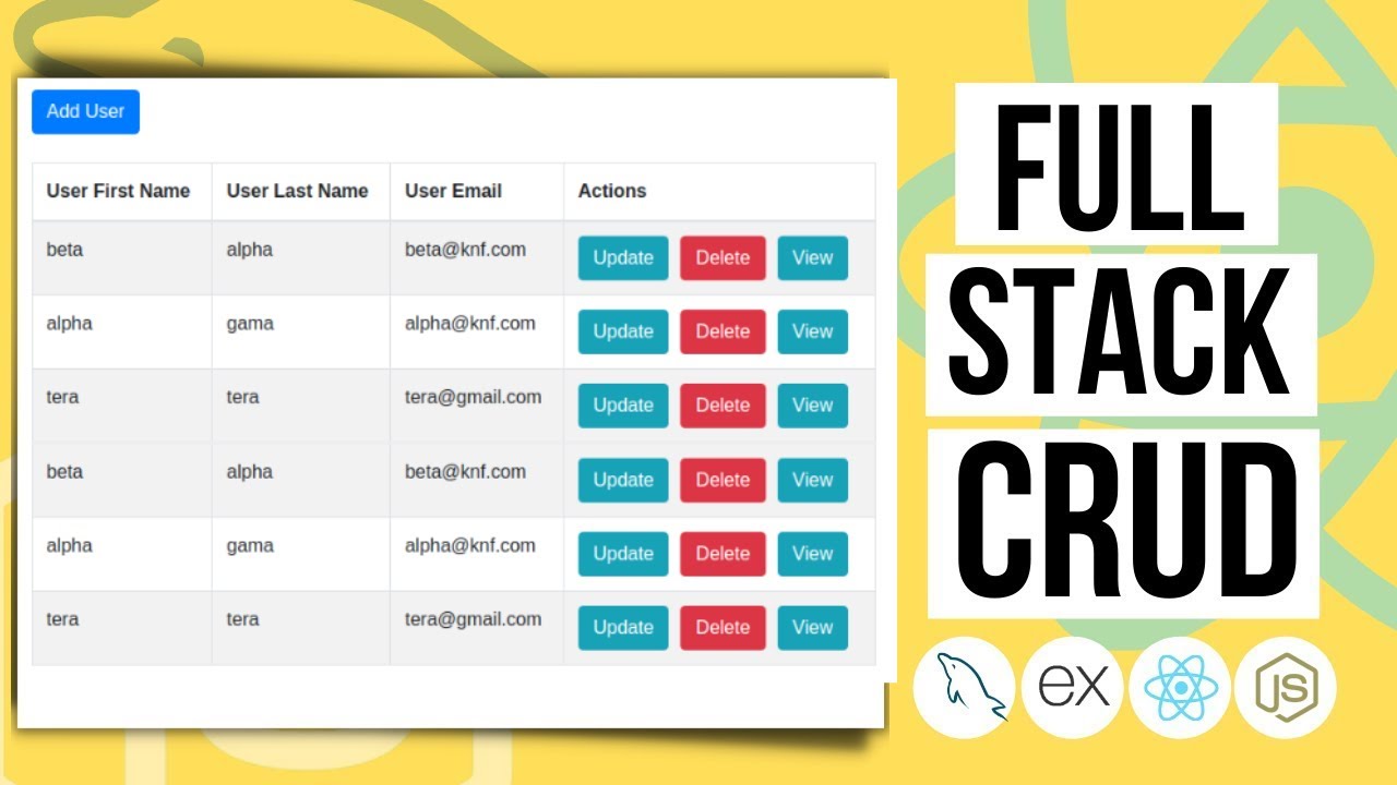 Build A Full Stack Crud App Using React Node Mysql For Beginners