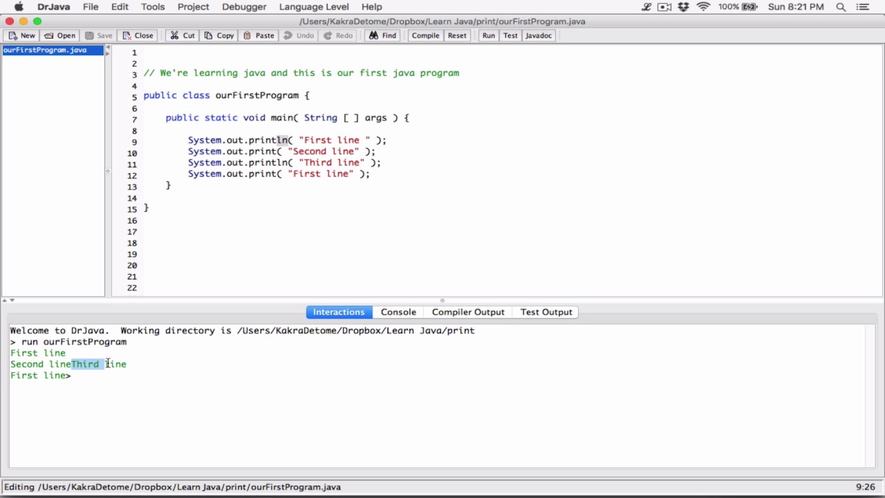 Java Example Program To Print Message Without Using System