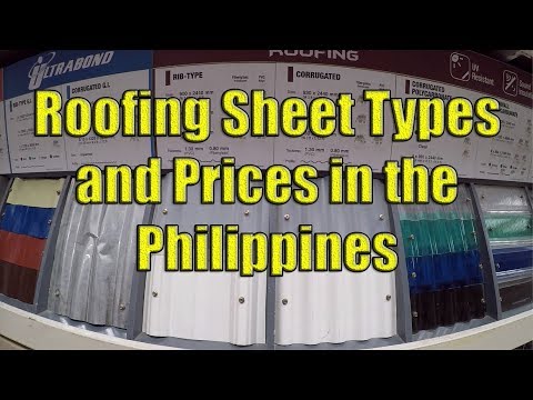Roofing Sheets Types And Prices In The Philippines Youtube