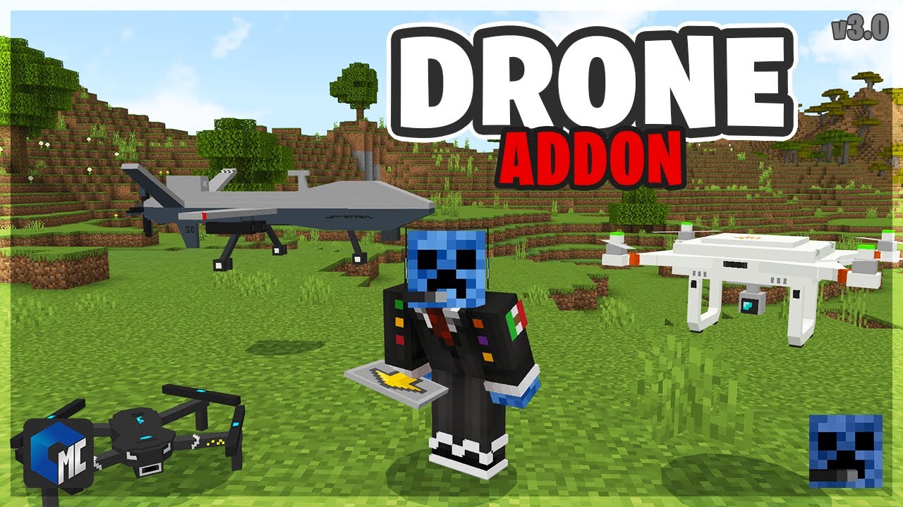 Drone En Minecraft Bedrock 100 Funcional Addon V2 Tutorial 1