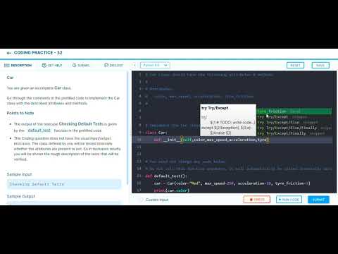 Coding Practice 32 Car Coding Nxtwave Solutions Python Youtube