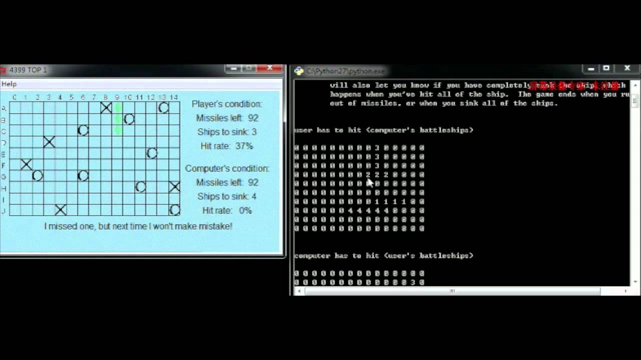 Battleship Python Game Youtube