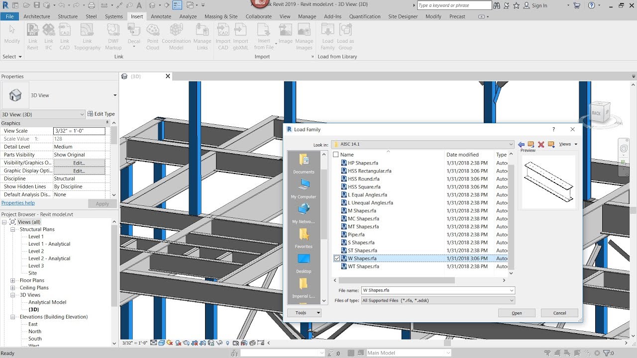 Structural Steel Framing Revit Family Infoupdate Org