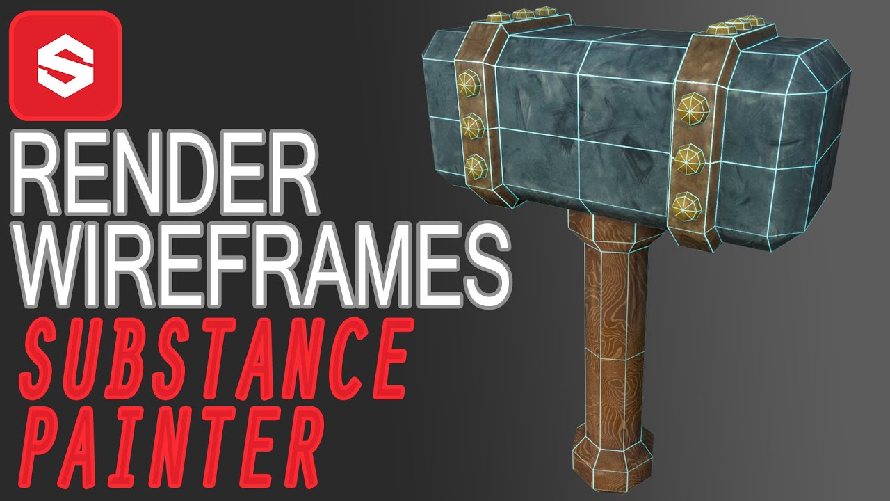 Rendering Model With Wireframes In Substance Painter Youtube