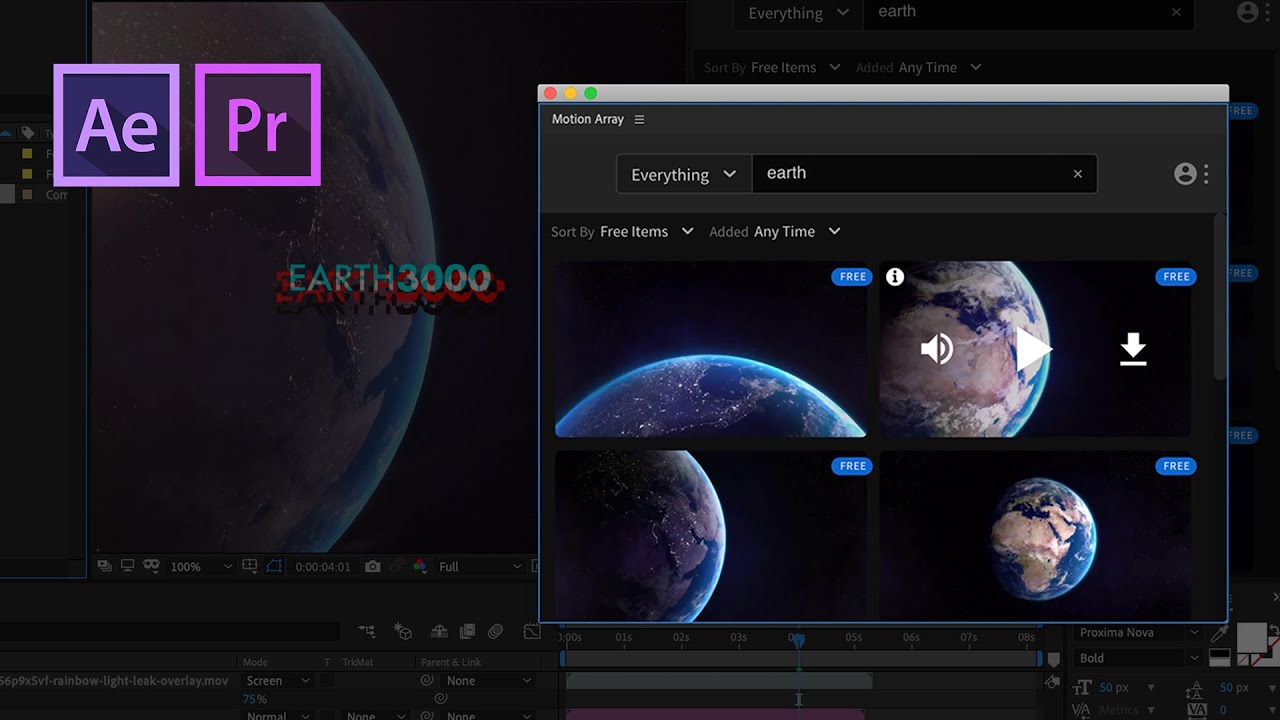 Work Faster With Motion Array S Extension For Adobe Youtube