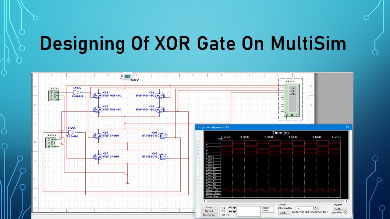 Designing Of Xor Gate On Multisim Youtube