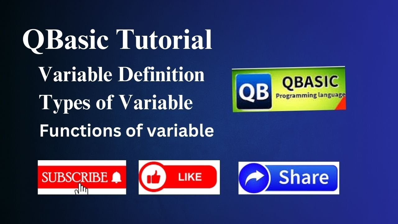 Qbasic Tutorialvariables And Datatypes In Hindi