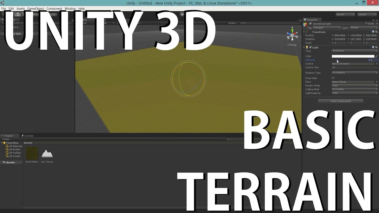 How To Create And Texture Terrain In Unity 3d Tutorial For Beginners