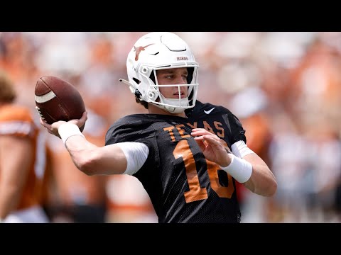 Arch Manning Every Throw Texas Spring Game Youtube