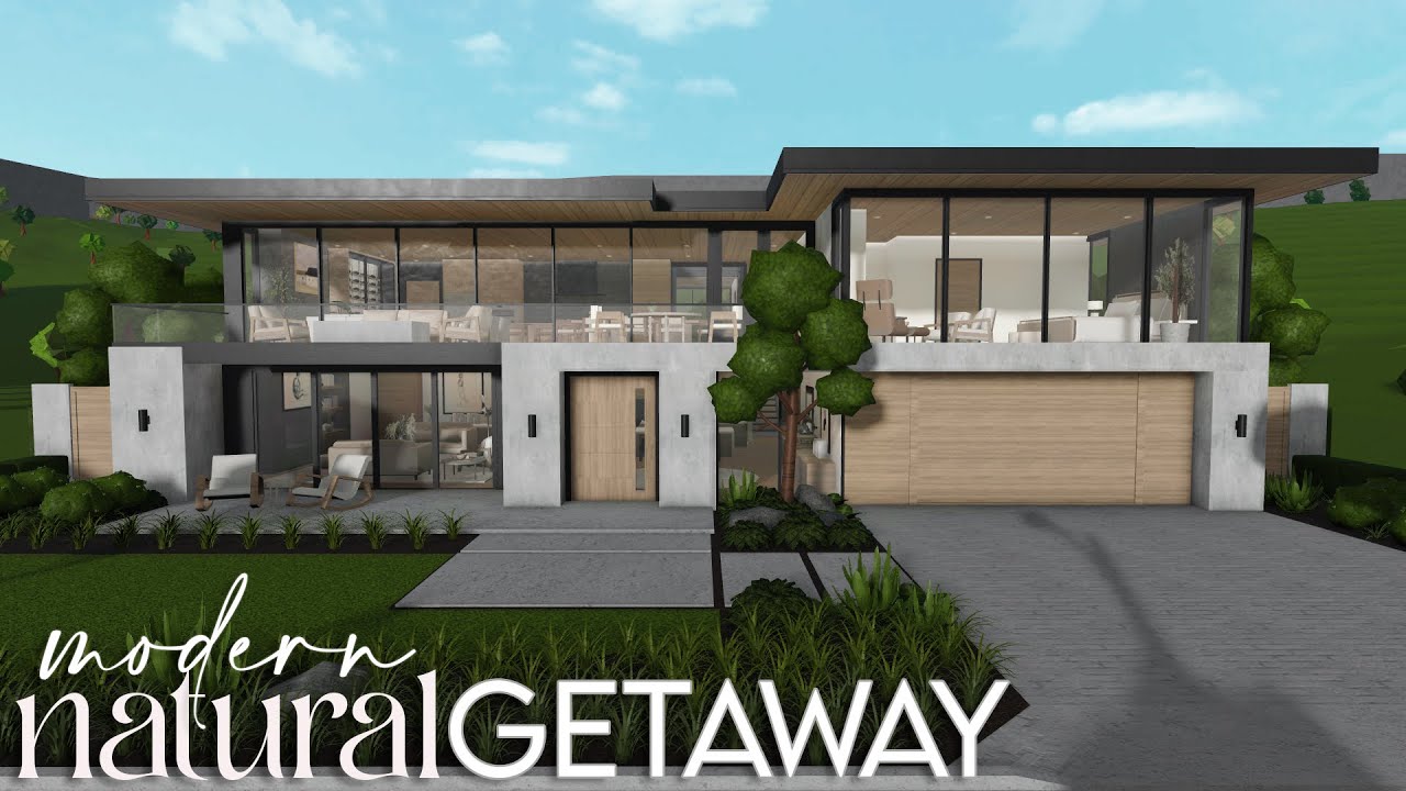 Bloxburg Modern Natural Getaway House Build Youtube