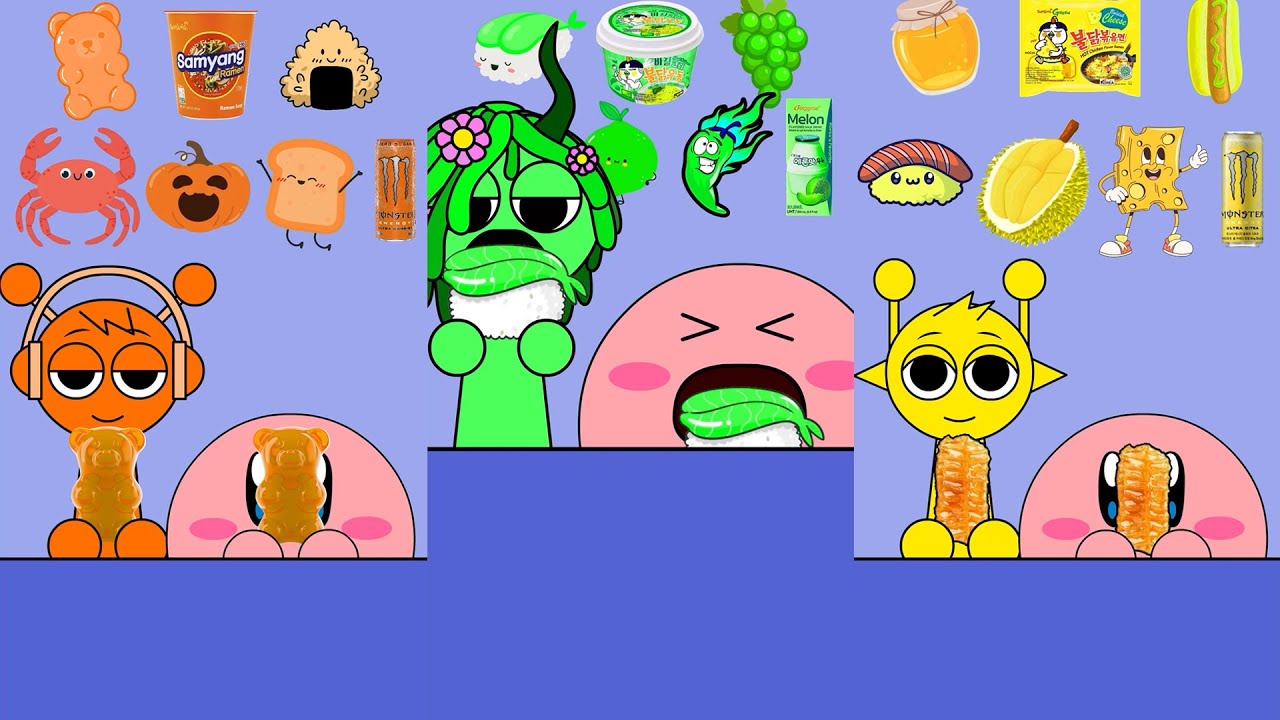 Kirby X Incredibox Sprunki Random Food Emoticon Asmr Mukbang Complete