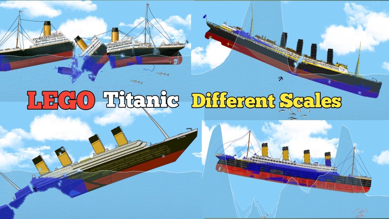 Lego Titanic Sinking In Different Scales Animation Battleship Level