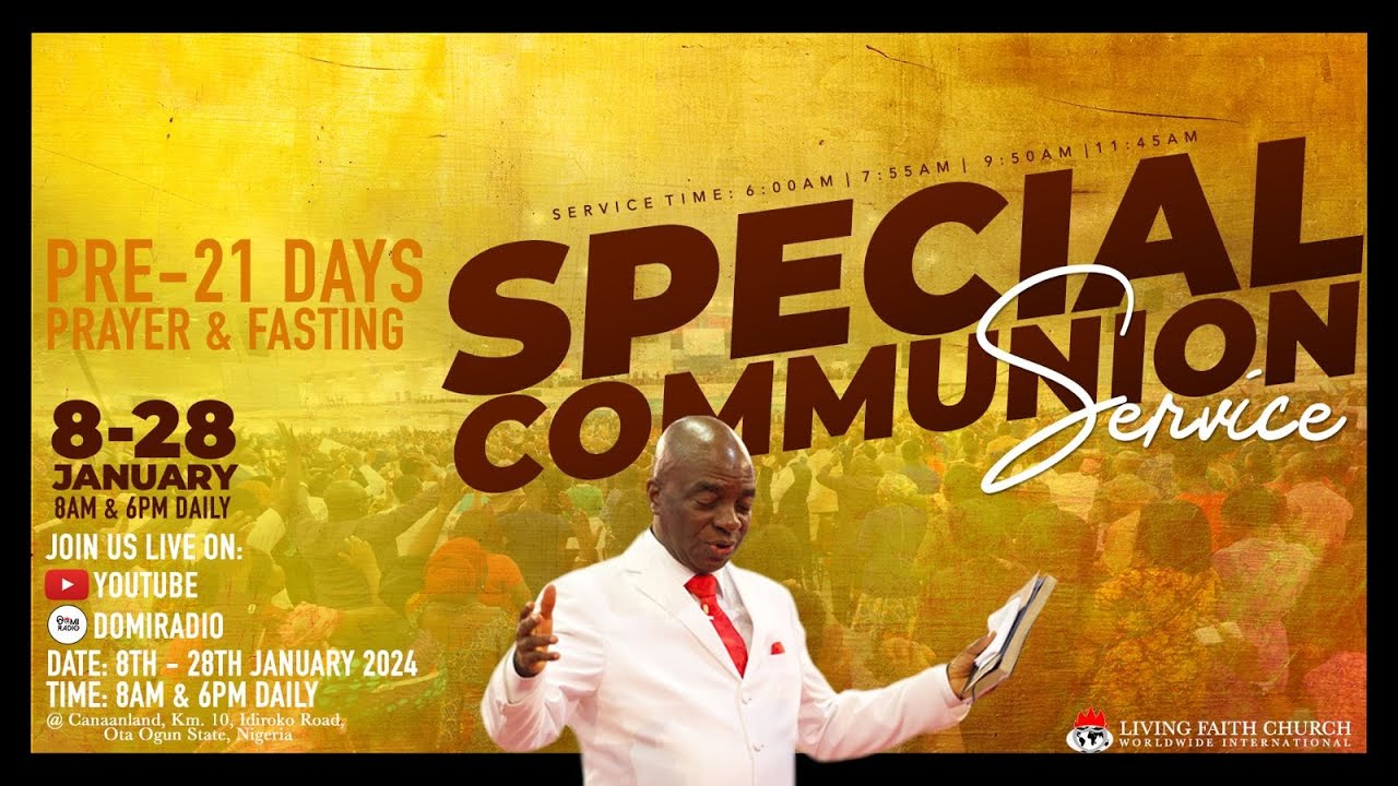 Pre 21 Days Prayer And Fasting Communion Service 7 January 2024