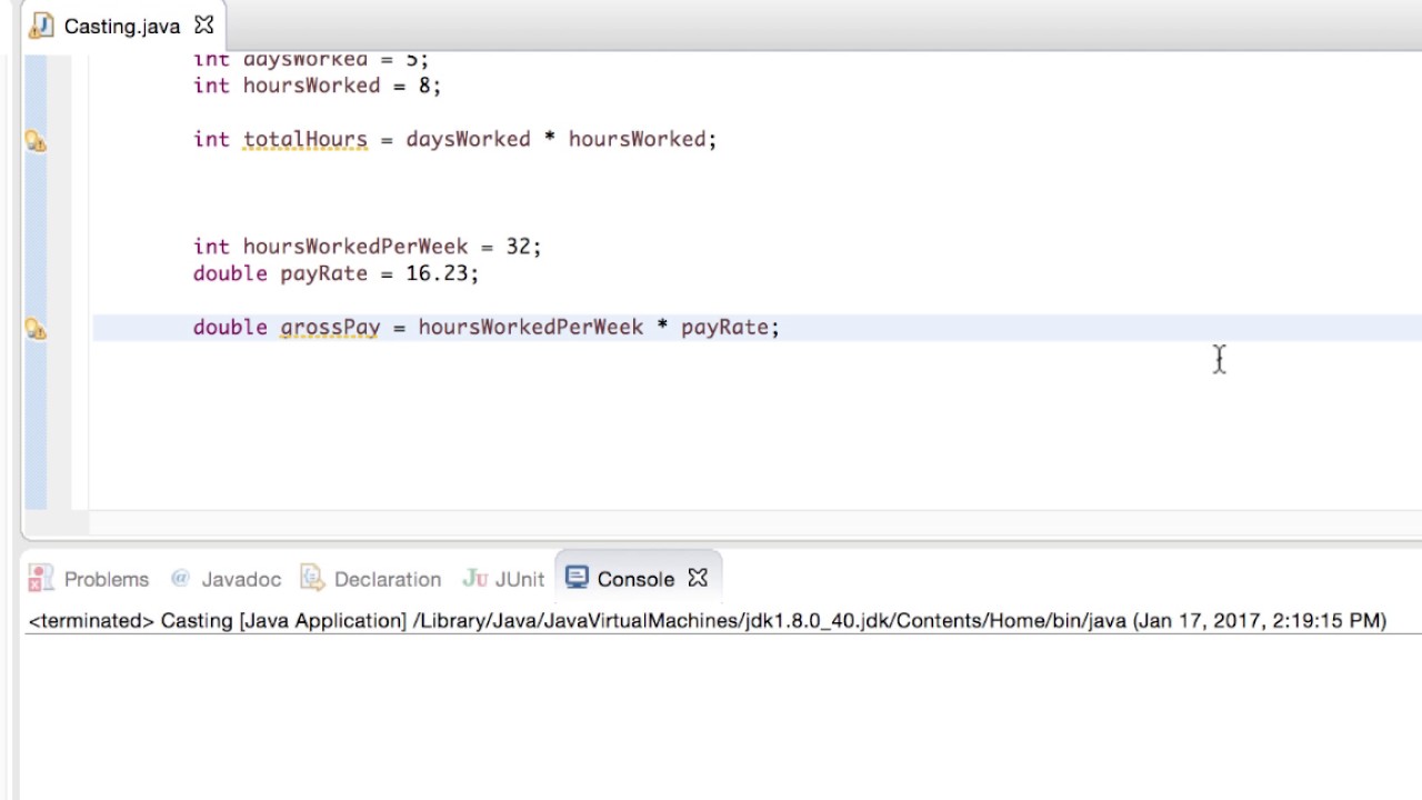 Casting In Java Youtube