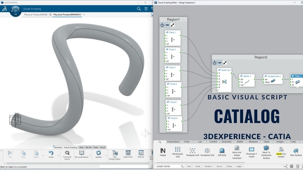 3dexperience Catia Visual Script Catialog Youtube