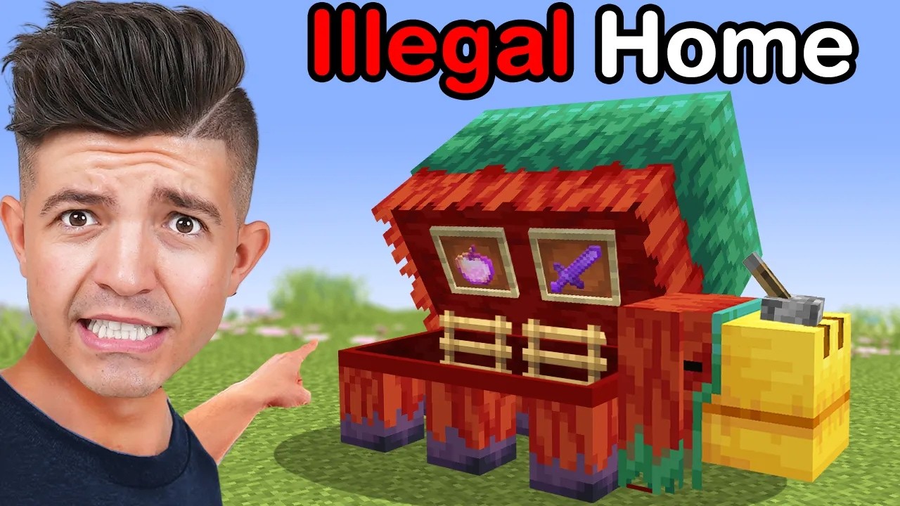 22 Illegal Houses In Minecraft Youtube