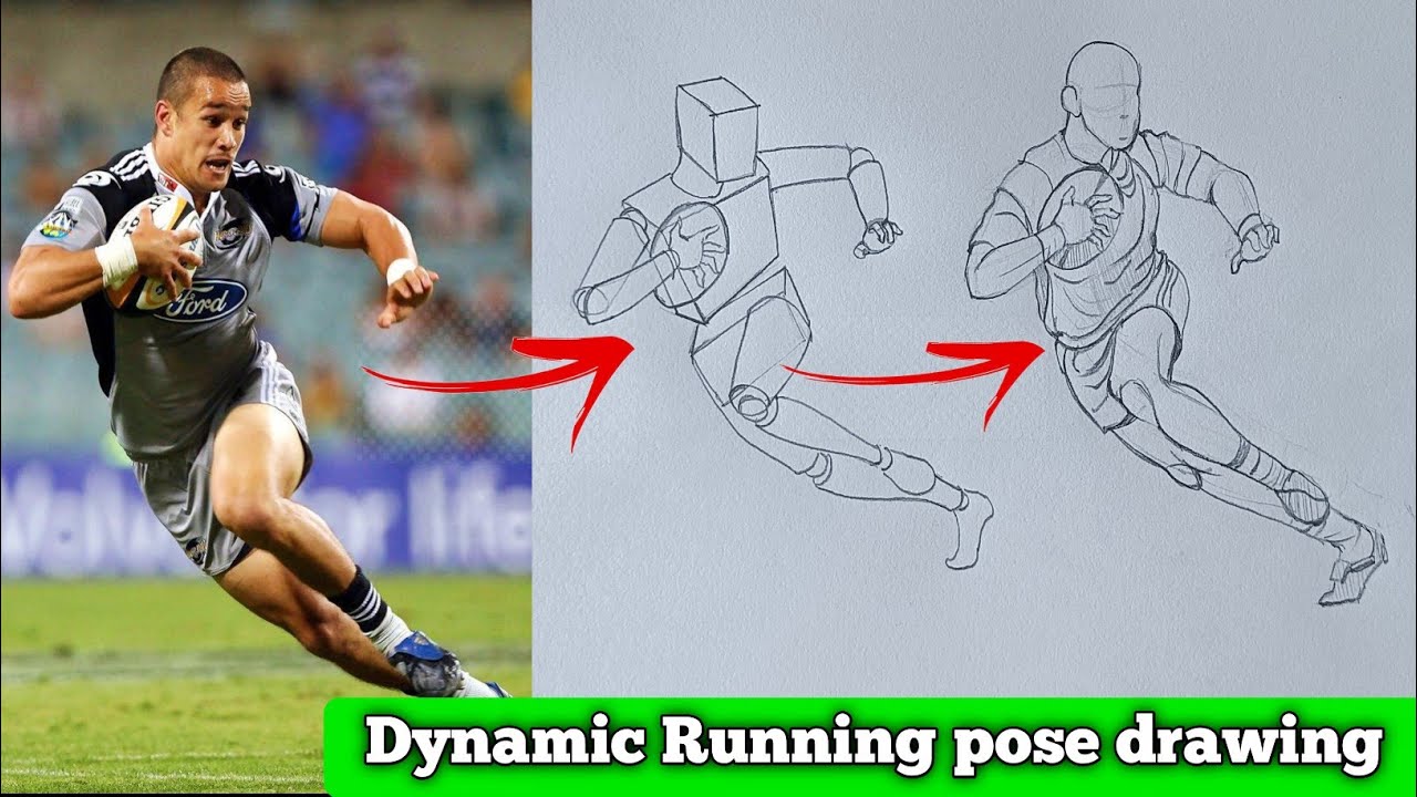 Dynamic Running Poses How To Draw Dynamic Running Pose Female Figure