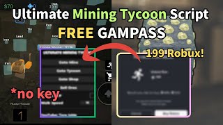 New Ultimate Mining Tycoon Script No Key Auto Farm Free Gamepass Mobile ...