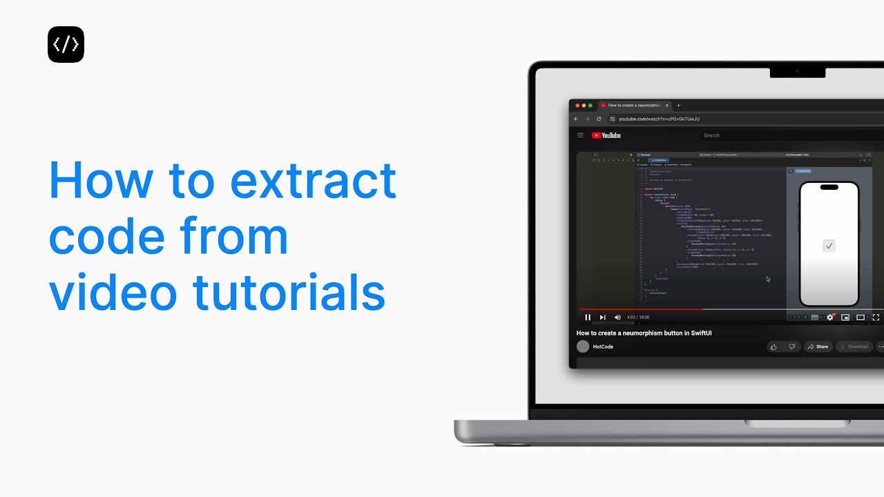 How To Extract Code From Video Tutorials Pixelcode Youtube