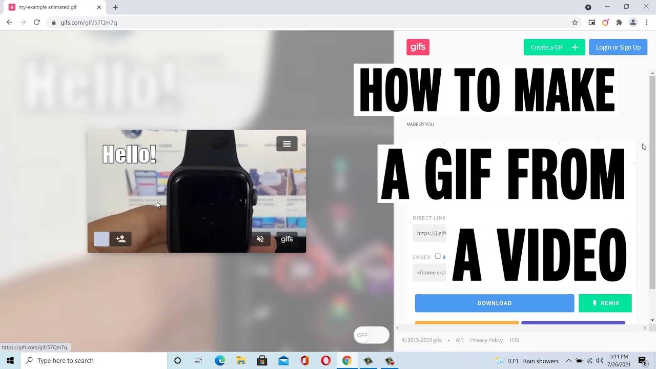 How To Make A Gif From A Video 2022 Youtube