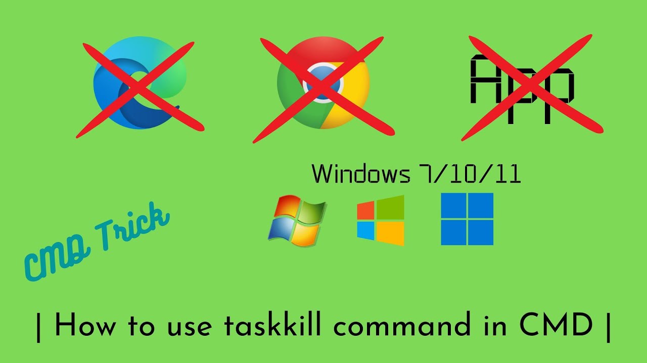 How To Use Taskkill Command In Cmd Cmd Trick Youtube