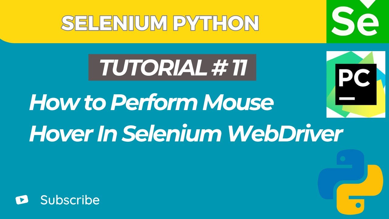 Selenium Webdriver With Python Tutorial 11 How To Perform Mouse Hover