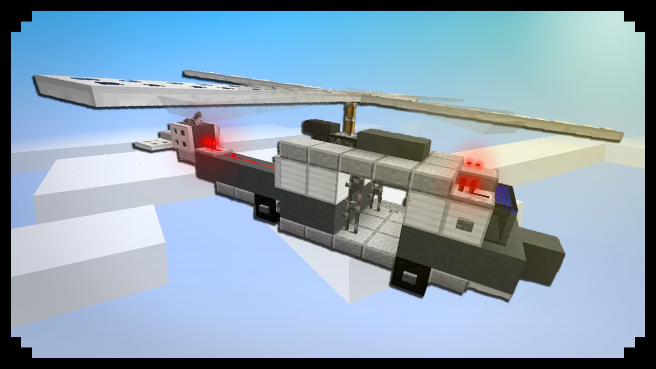 Minecraft How To Make A Helicopter Youtube