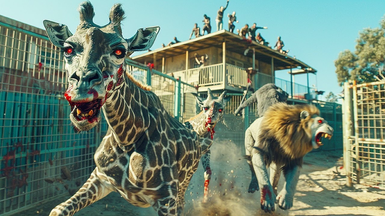 Zombie Zoo Animals Revolt With Their Keepers And Decide To Feed On
