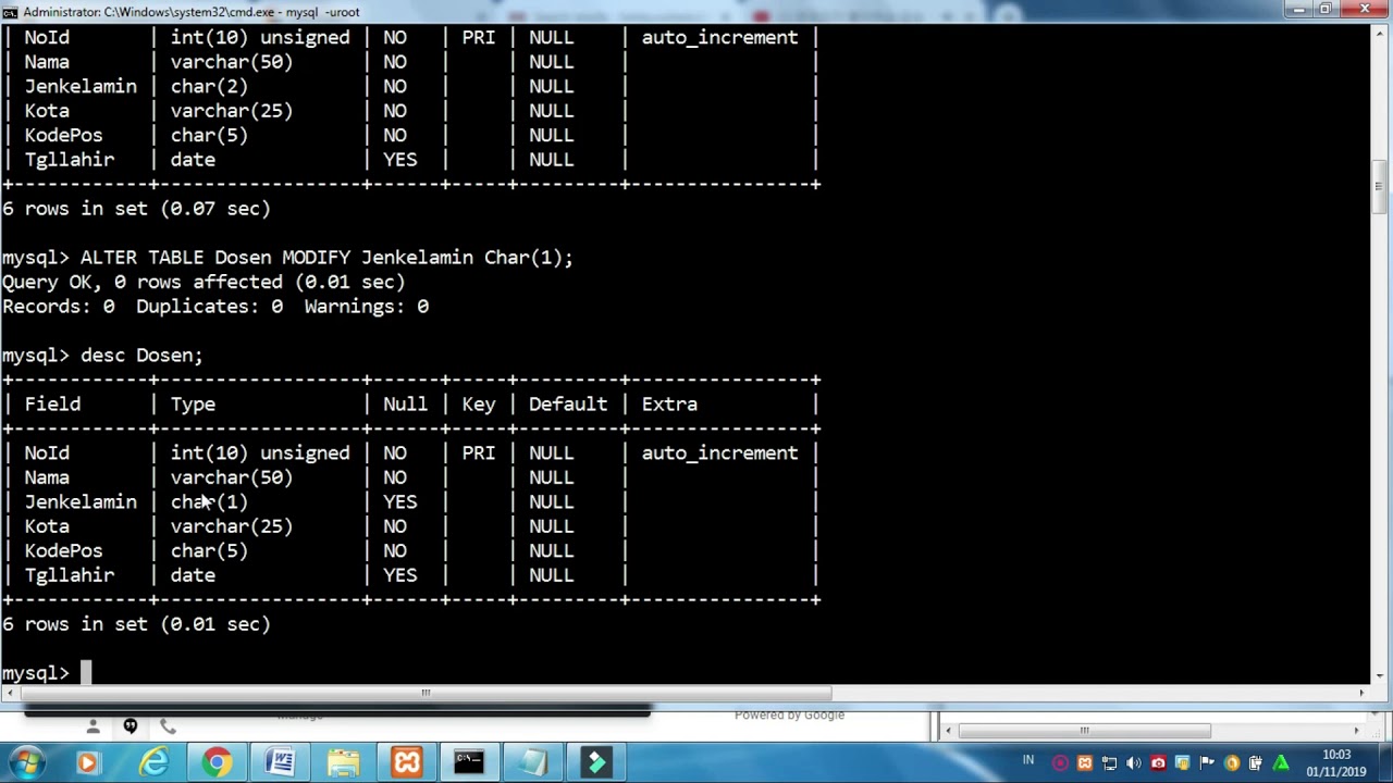 Database Part 2 Youtube