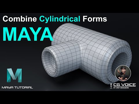 How To Combine Cylindrical Forms Maya Modeling Tutorial 4 Youtube