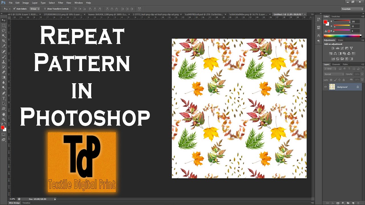 How To Create A Repeat Pattern In Photoshop Youtube