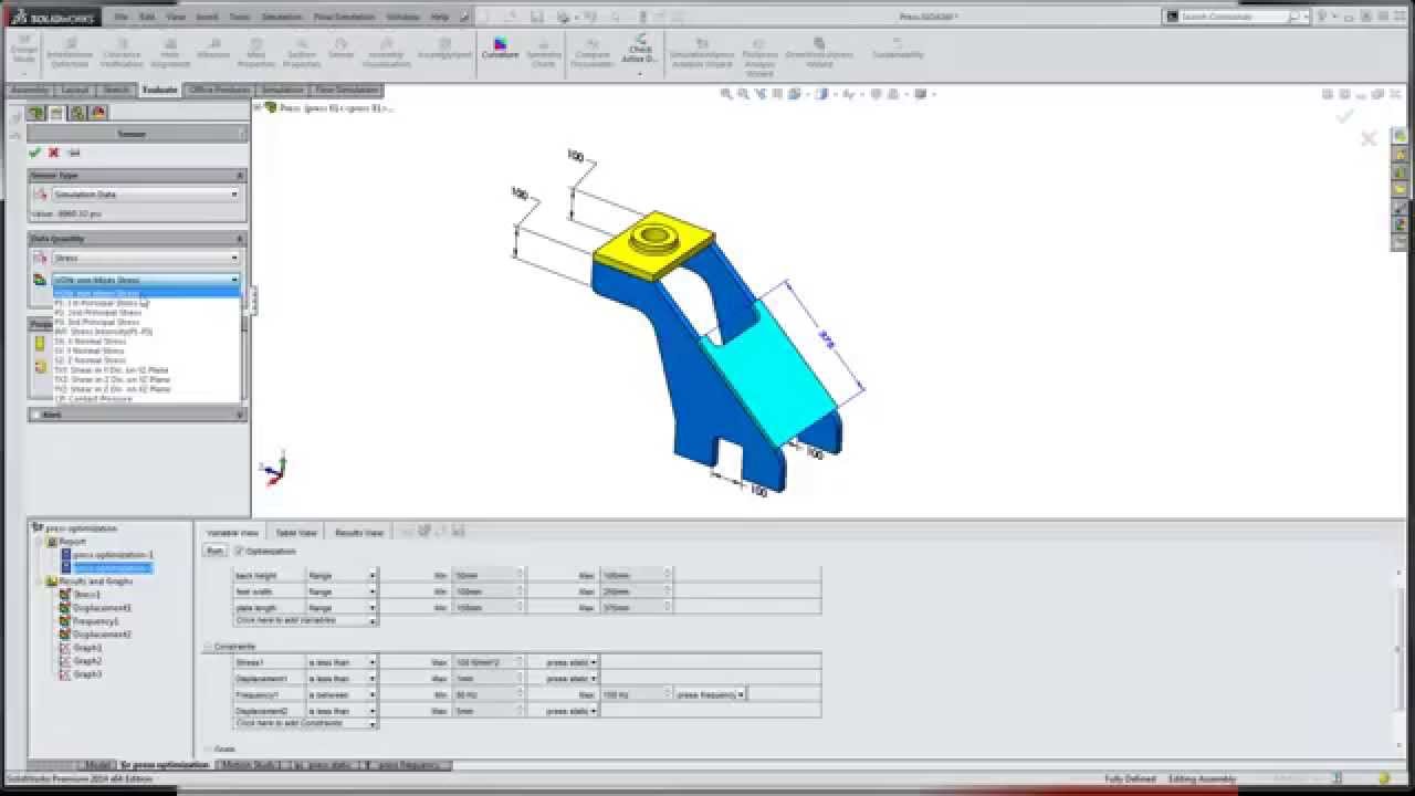 Solidworks Simulation Optimization Which Design Works Best Youtube