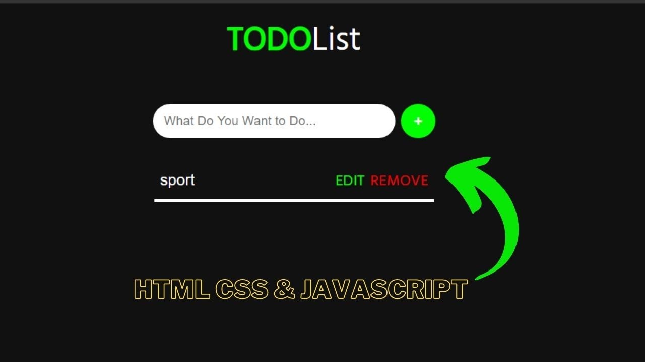 Todo List Using Html Css Javascript Jelly Coder Youtube