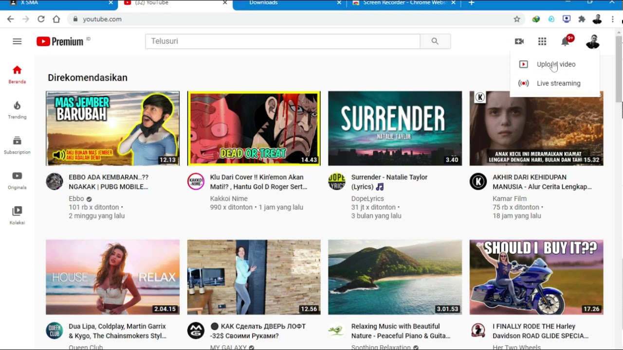 Pembelajaran Online Youtube