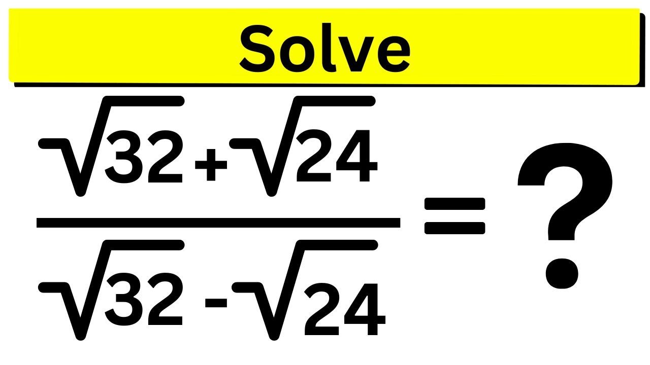 Nice Square Root Algebra Math Simplification Find The Value Of X