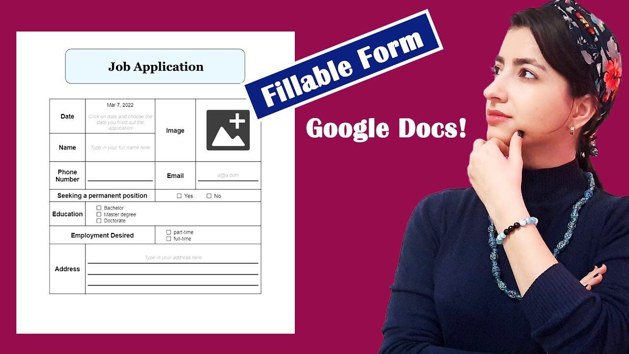 Creating A Fillable Form In Google Docs Youtube