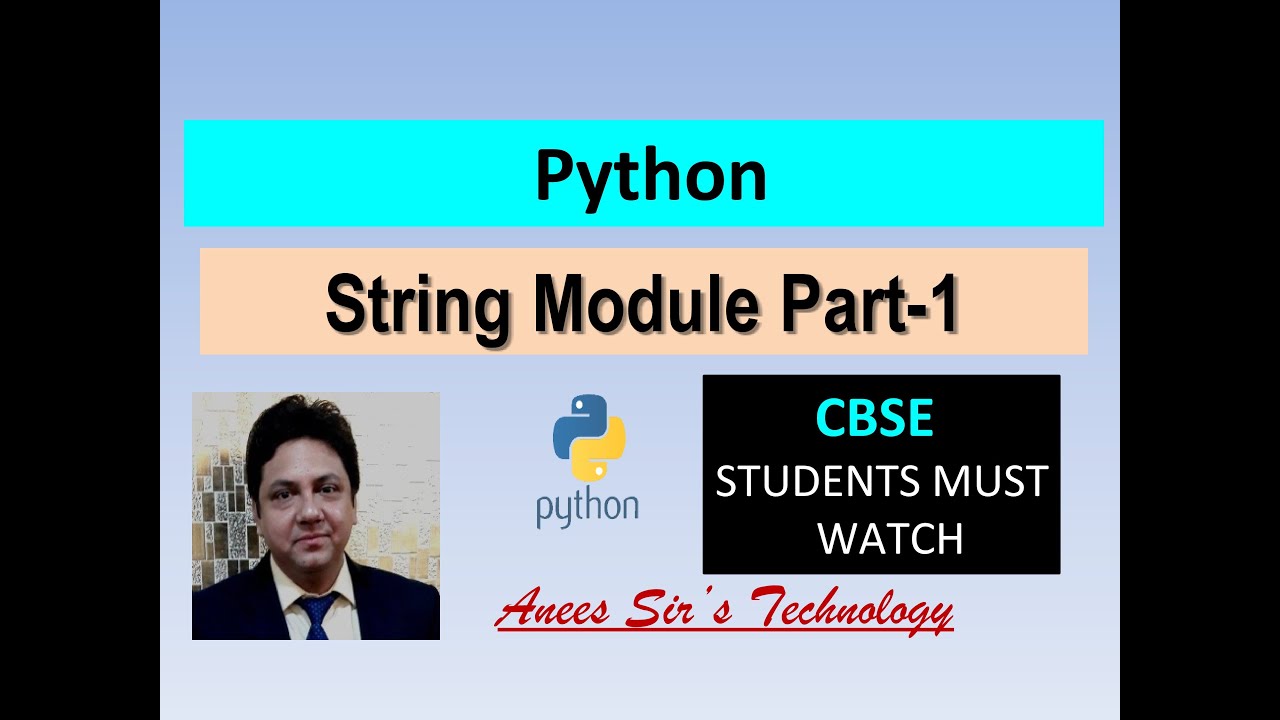 Python String Module Part 1 Easily Explained Youtube