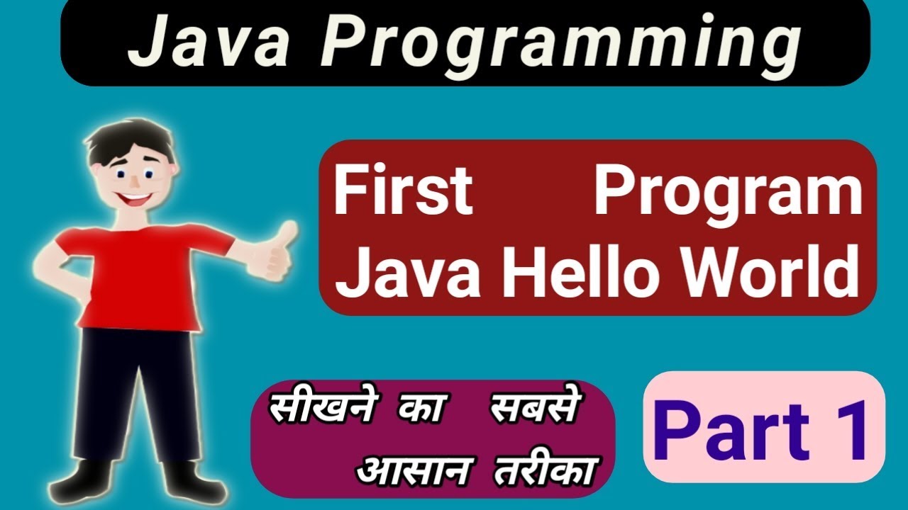 Java Programming First Program Hello World Youtube