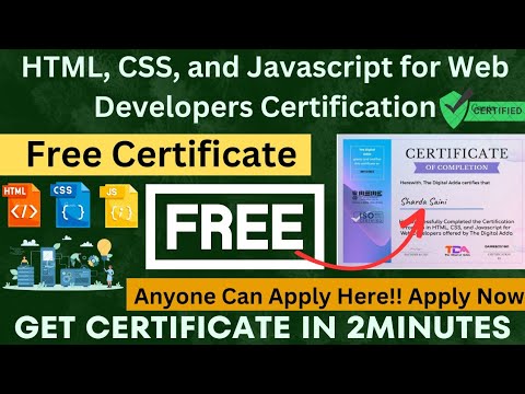 Html Css And Javascript For Web Developers Certification Web