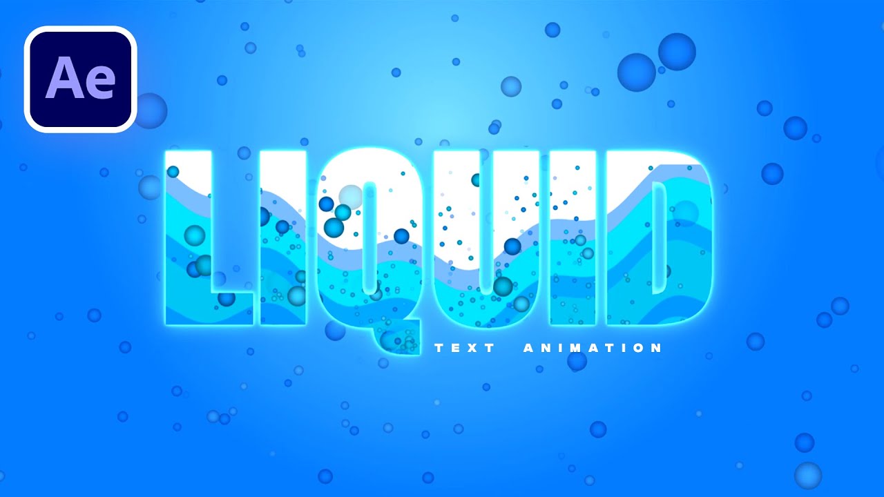 Liquid Text Animation In After Effects Bubble Text Animation In