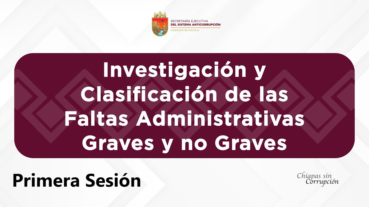 Primera Sesión Del Curso Investigación Y Clasificación De Las Faltas